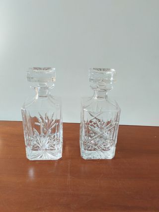 Bottiglie porta liquore whisky cristallo cesellato