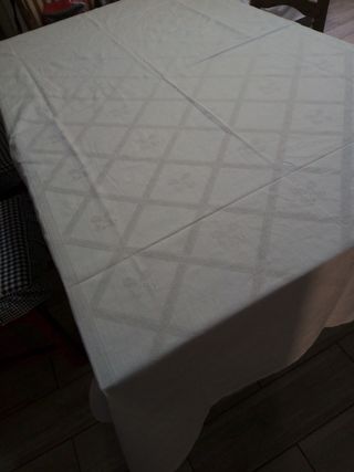 tovagliax12 fiandra operata senza tovaglioli bianc