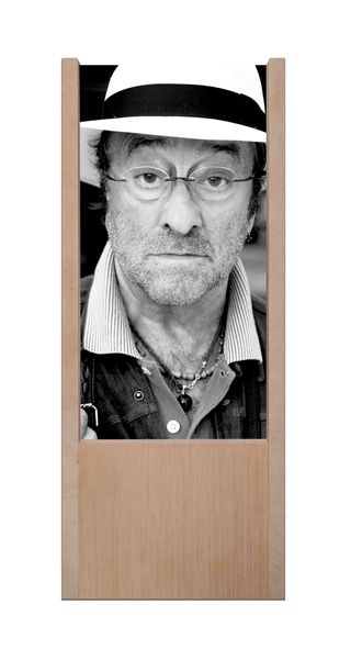 Lampada da tavolo in legno Lucio Dalla