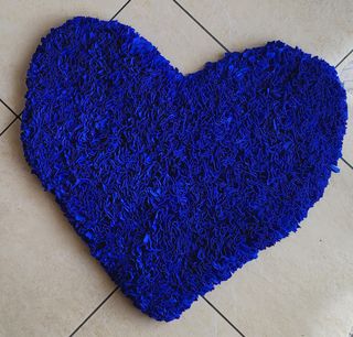 Tappeto forma Cuore colore blu