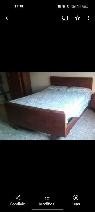 letto matrimoniale legno massello