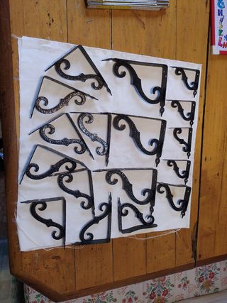 angolari mensole moderni neri ferro