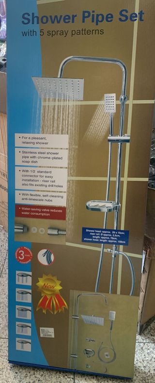 colonna doccia completa in acciaio inox