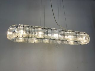 Lampadario vetri soffiati trasparenti