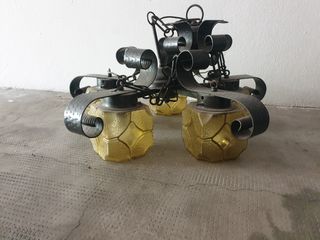 lampadario in ferro battuto