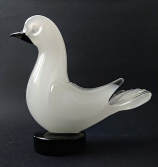 COLOMBA vetro MURANO bianco OPALINO