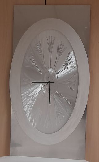 OROLOGIO DA PARETE DESIGN SU BASE SILVER