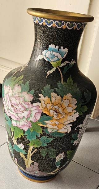 Vaso decorato stile cinese h. cm. 40