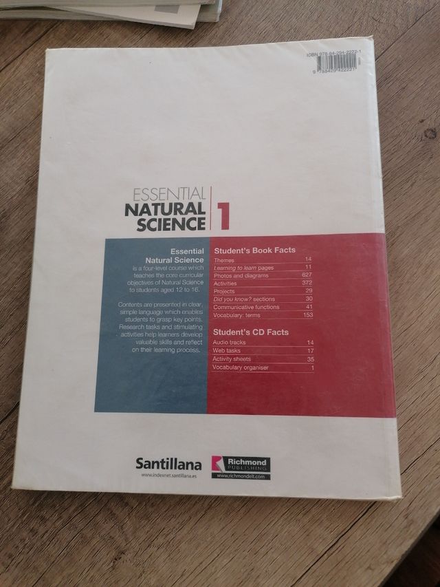 Essential natural science 1 ESO Ed. Santillana de segunda mano por 10 ...
