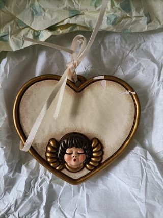 Mini Formella Thun, cuore con angelo, leggermente