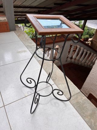 Portavaso/ fioriera in ferro battuto