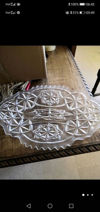 Vassoio ovale cristallo