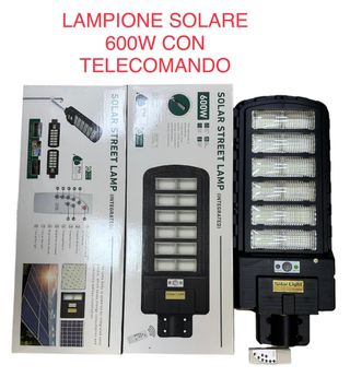lampione solare 600 watt con sensore e telecomando