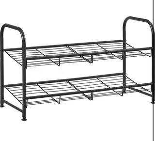 Scarpiera in metallo a due ripiani