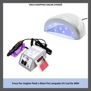 Fresa Per Unghie Piedi e Mani Piú Lampada UV Led D