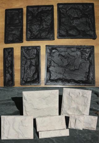 7 Stampi cemento Rivestimento Effetto pietra