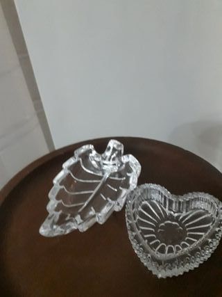 posacenere soprammobile set 2 pezzi vetro