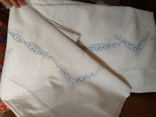 lenzuolo matrimoniale vintage corredo della nonna