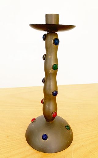 Porta candela in ottone