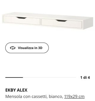 mensola Ikea con cassetti
