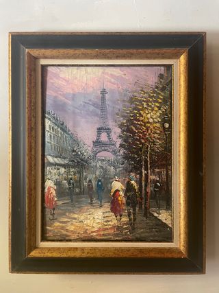 Quadro dipinto a olio vintage quadri con cornice