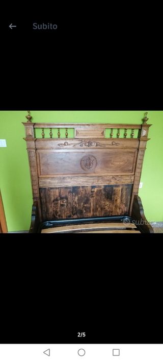 Letto in Legno, stile Liberty