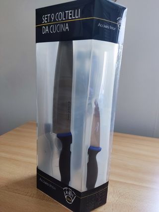Set 9 coltelli da cucina acciaio inox