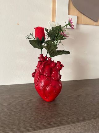 Vaso cuore rosso