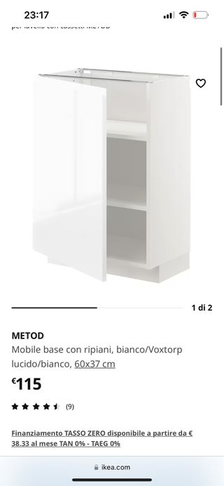 ikea base cucina metod + anta voxtorp
