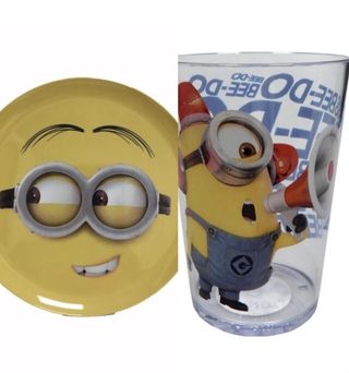 Minions Piatto Melamina+Bicchiere Melamina