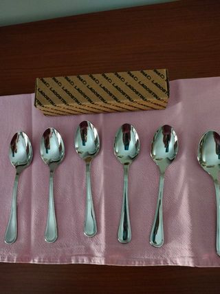 Sei cucchiaini acciaio