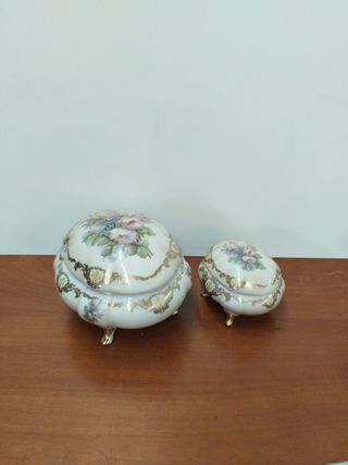 Due portagioia porcellana di Limoges