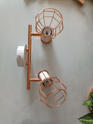 Lampada ma parete o soffitto in oro rosa