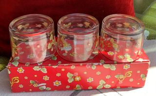 Set Thun,3 Bicchieri in Vetro, Decorati Natale.Nuo