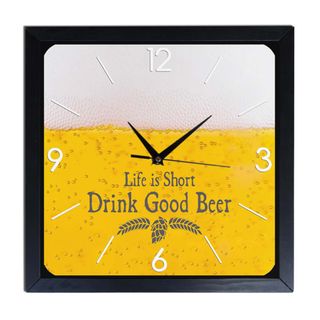 Orologio da parete in legno Birra