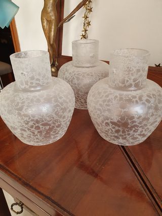 set 3 bocce vetro per lampade