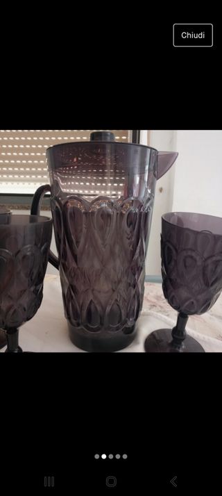 servizio caraffa e bicchieri