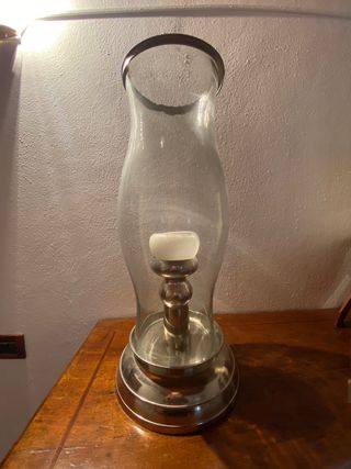 Lanterna in vetro e acciaio vintage