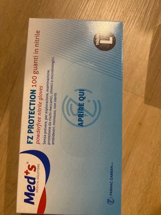 guanti Nitrile misura L senza polvere