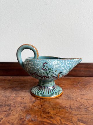 Porta candela in ceramica di Molaroni, Pesaro