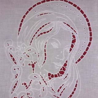 RICAMO con INTAGLIO a mano realizzato da una Suora