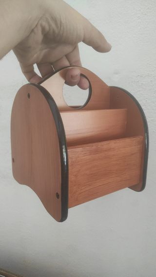 portalettere organizzatore finto legno