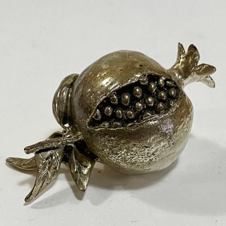 Melograno Decorativo Soprammobile Colore Argento