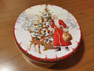 Scatola rotonda in latta Villeroy and Boch Natale