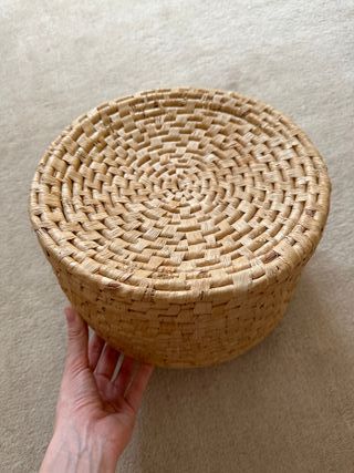 Cesto vimini tondo con coperchio