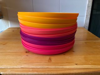 Tupperware piatti in plastica dura campeggio