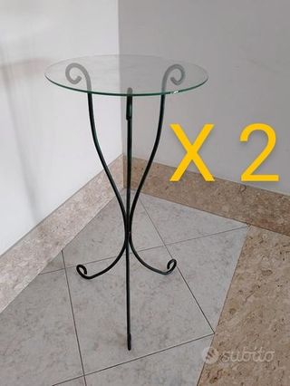 2 tavolini in ferro battuto