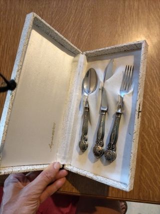 tris posate argento vintage 800/1000