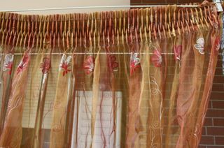 3 Tendoni trasparenti a ricami floreali