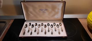 12 cucchiaini da caffè in argento 800, anni 70